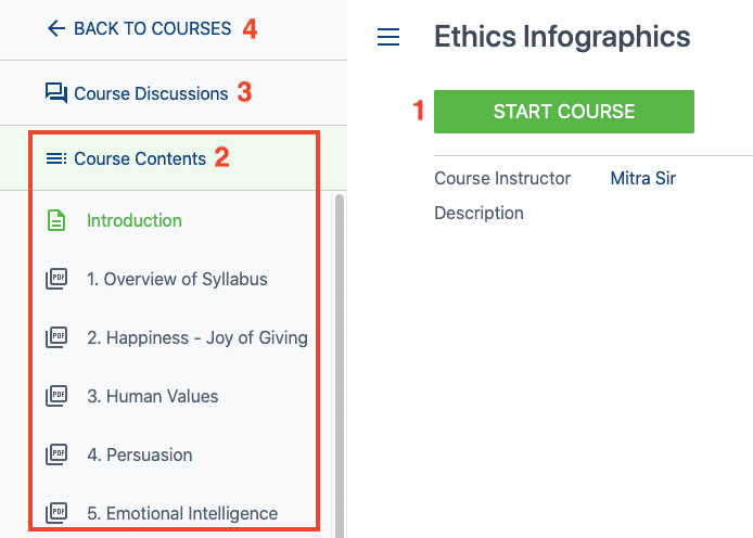 1 - Every time you login to your course, you have to click this button ...