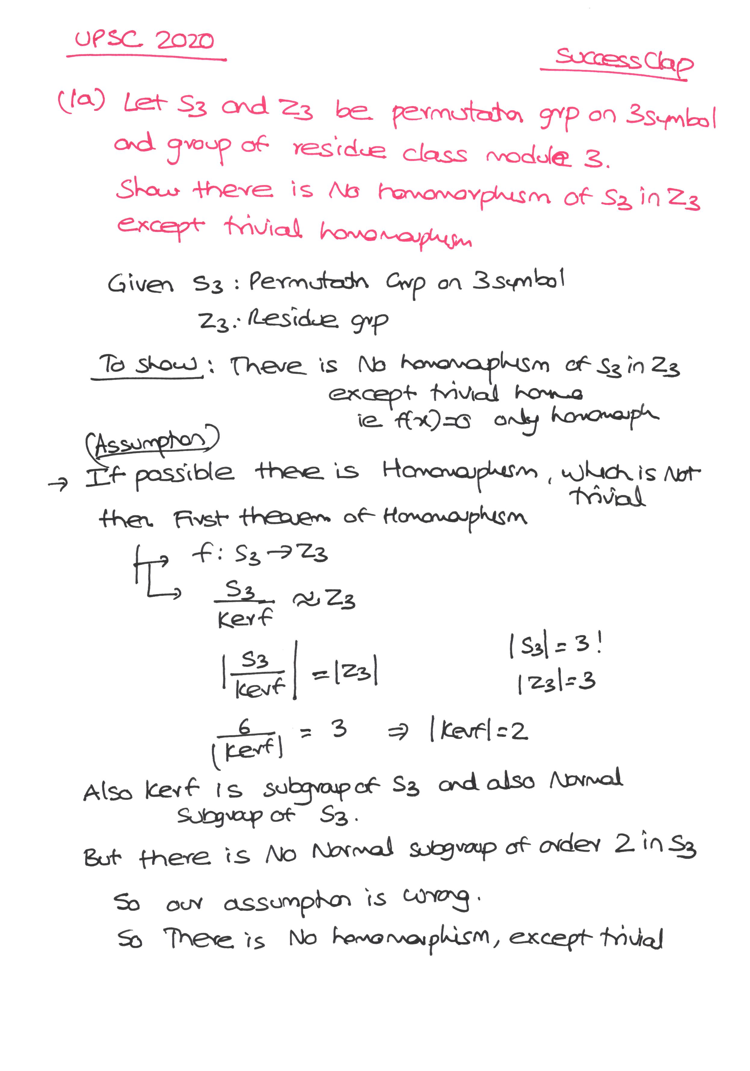 Upsc Mathematics Optional Paper 2019