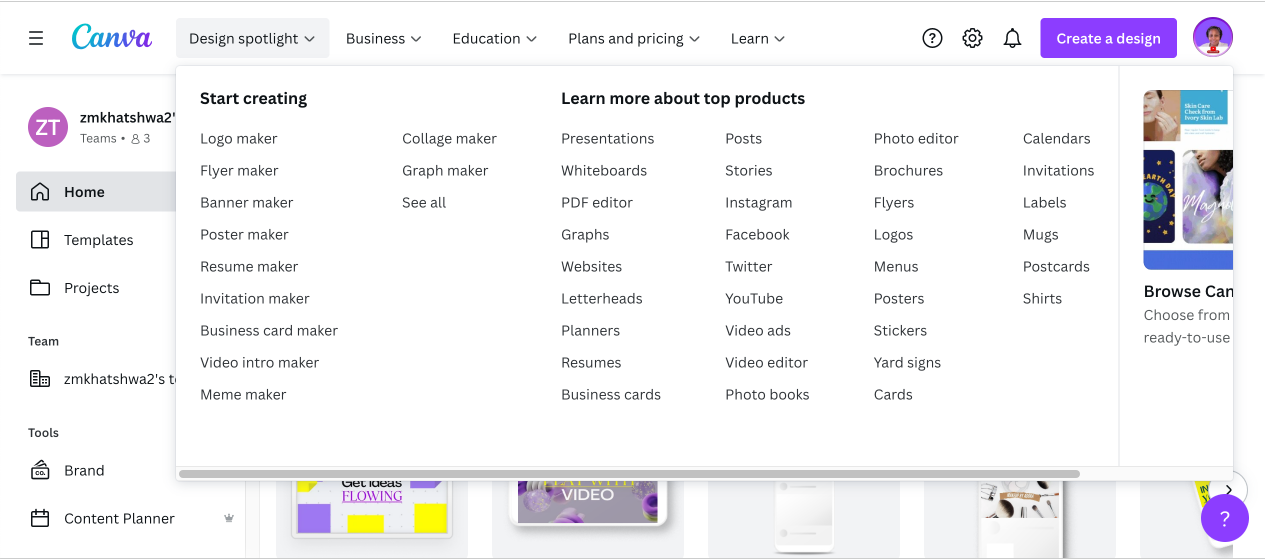 Canva Spotlight Design