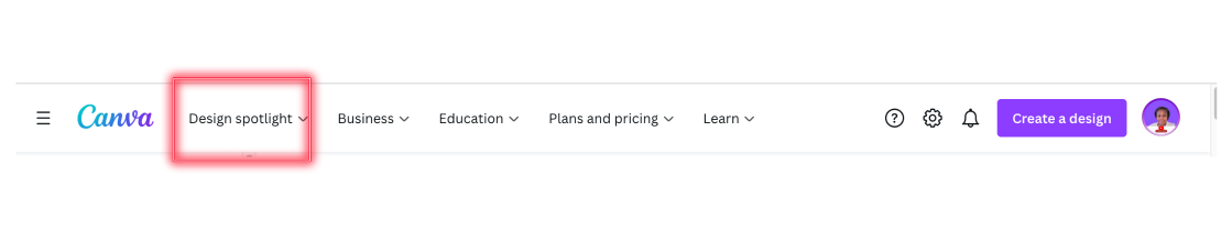 Canva Spotlight Design
