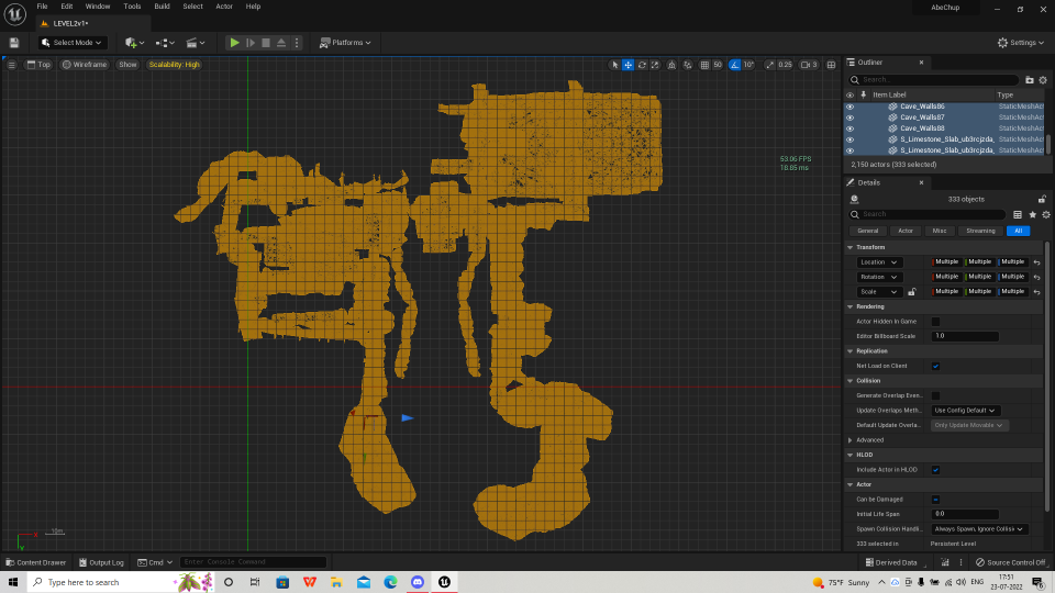 Here are some screenshots of my previous Level design blockouts