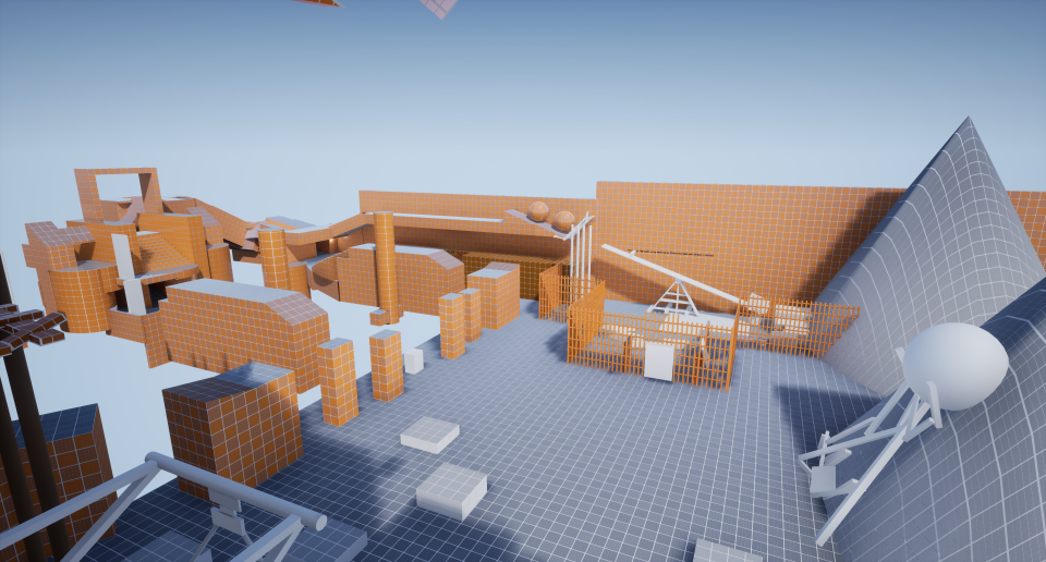 Here are some screenshots of my previous Level design blockouts