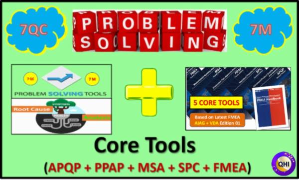Core Tool(APQP+PPAP+MSA+SPC+FMEA) +Problem Solving Tools (7QC+7M ...