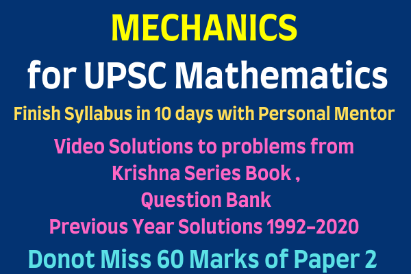 Mechanics for UPSC Mathematics from SuccessClap