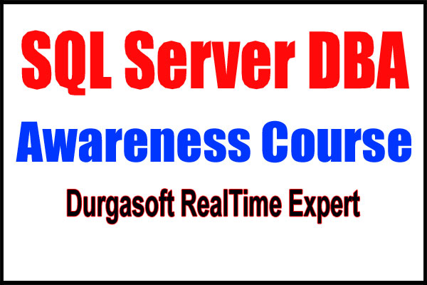 Sql Server Dba Awareness Course
