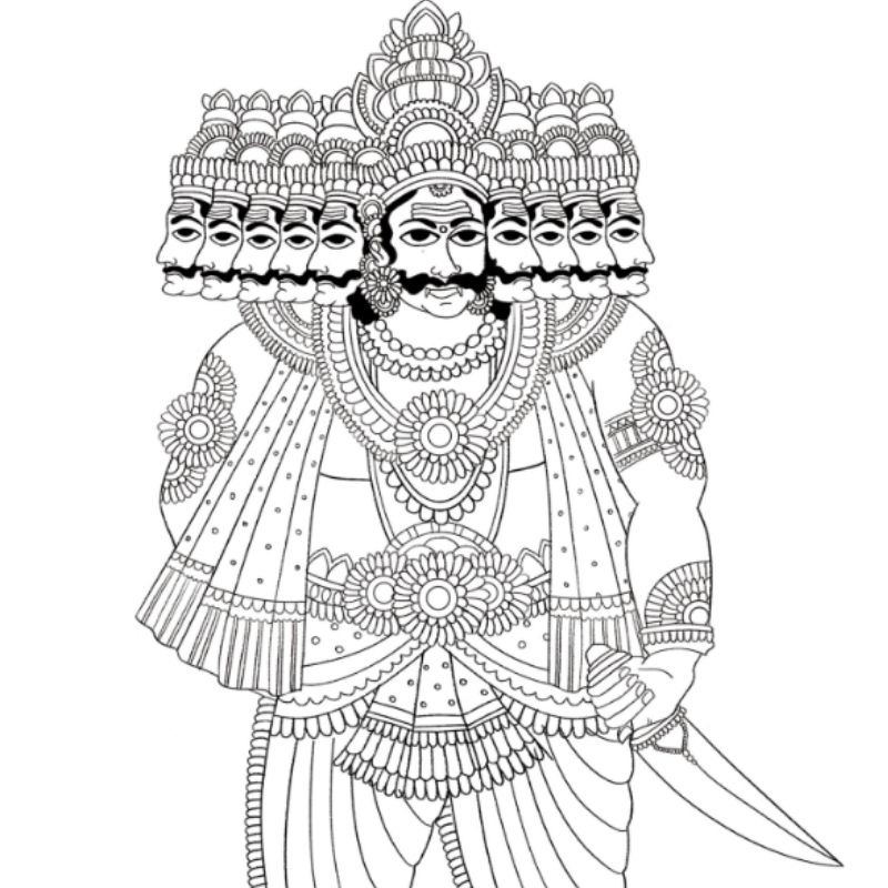 Tholu Bommalata Mini Character Coloring Book (4 Designs)