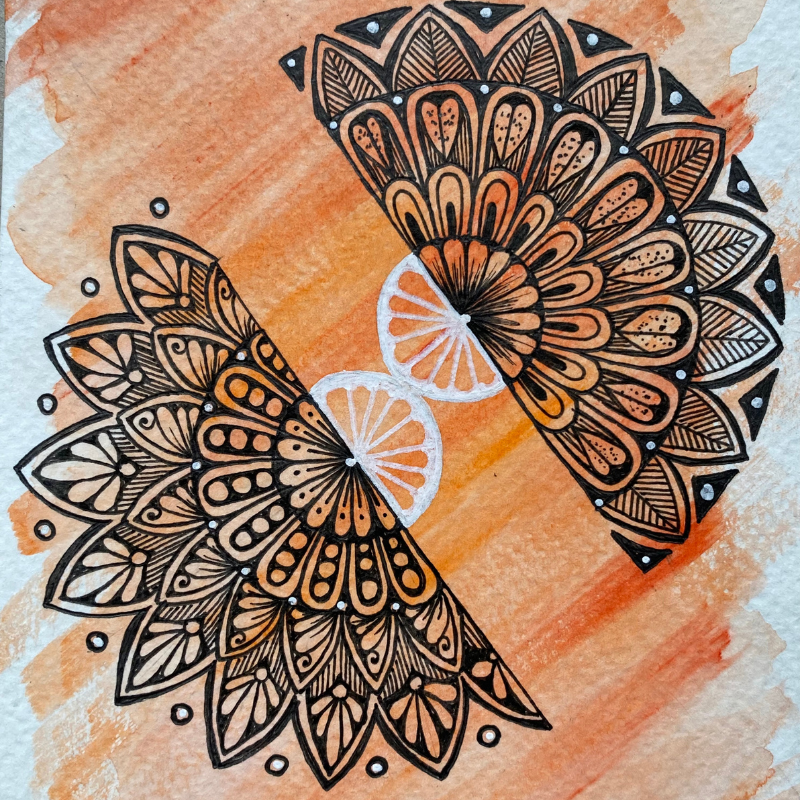 Dry Brush Mandala Making