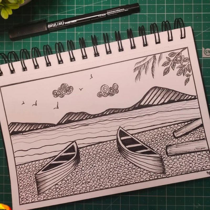 Zentangle Landscape Making