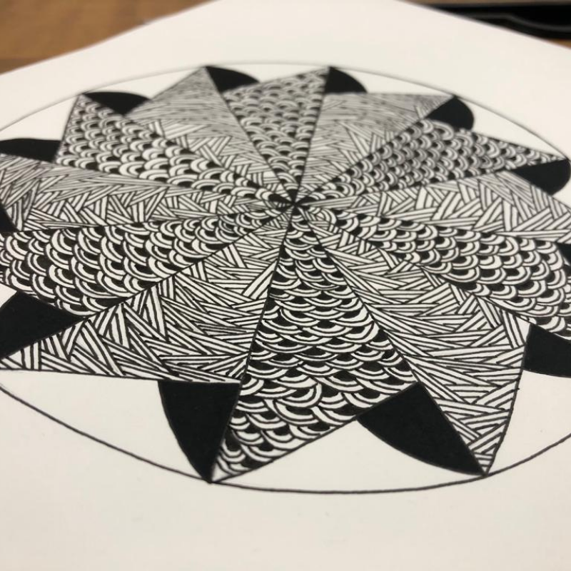 3D Mandala + Zentangle Patterns Making