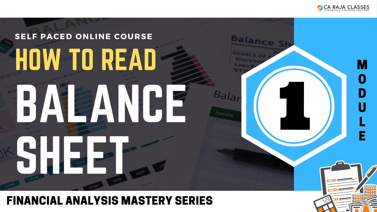 Module 1 How To Read Balance Sheet Cover Module 1 How To Read Balance Sheet Cover