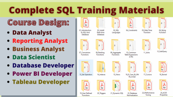 Download Complete SQL Training Materials with Real-time scenario based ...