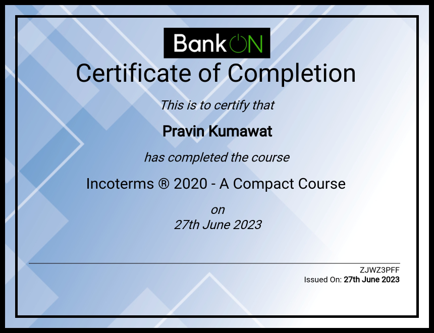 Incoterms ® 2020 | Compact Course | BankON