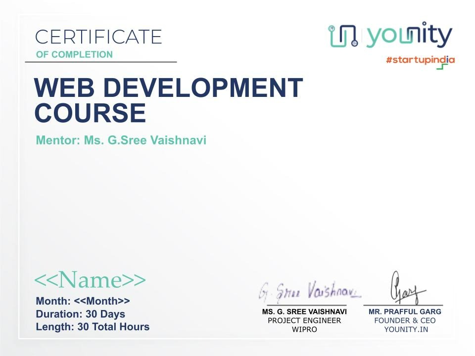 Web Development Course