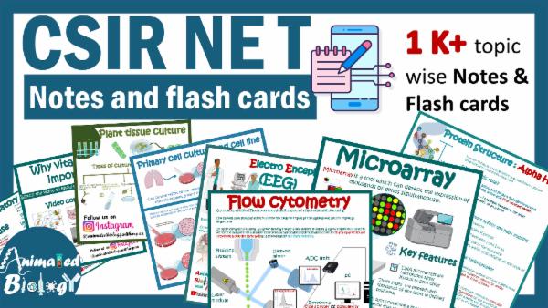 Notes and Flash Cards for CSIR NET Life sciences