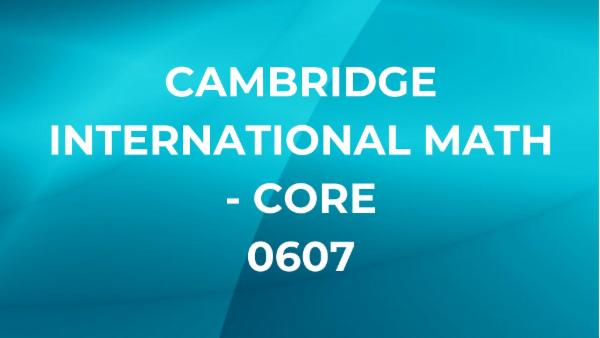 Cambridge IGCSE 0607 Core