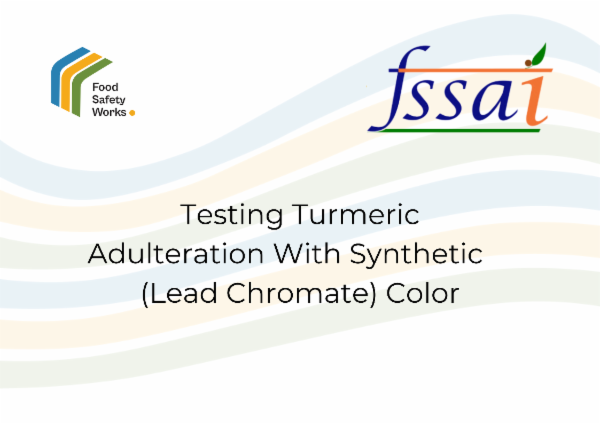 Testing Turmeric Adulteration With Synthetic (Lead Chromate) Color
