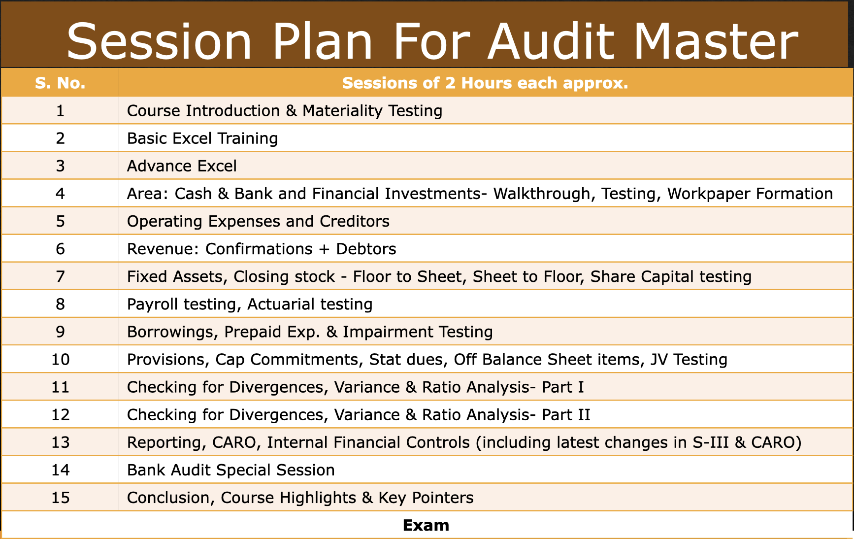 Audit Master Class