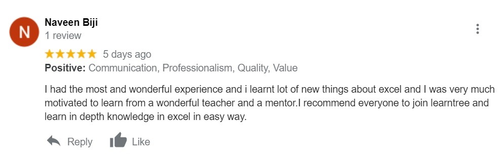 Learntree Zero to Master Excel