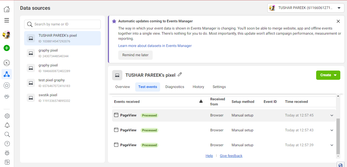How to set up conversion tracking on a graphy website using facebook pixel