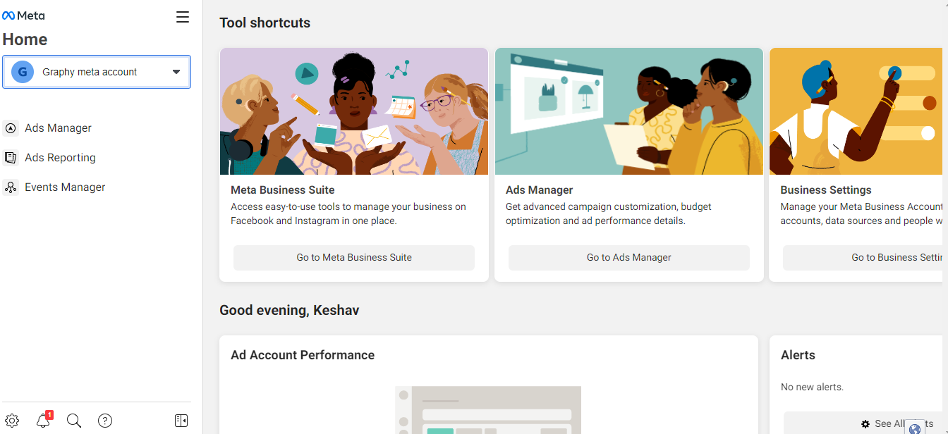 How to create meta business manager.