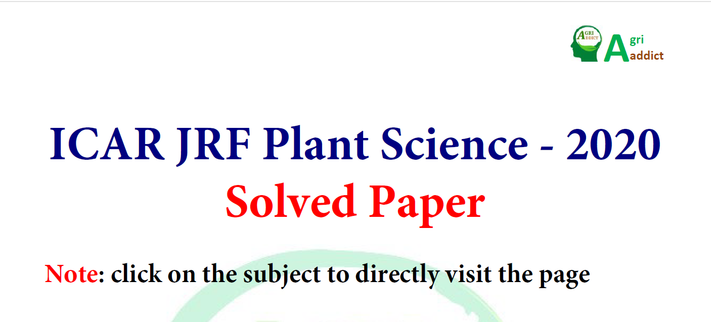 Previous year's JRF/SRF papers